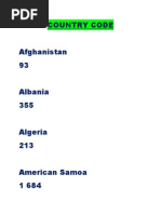 Sat Code List International | PDF