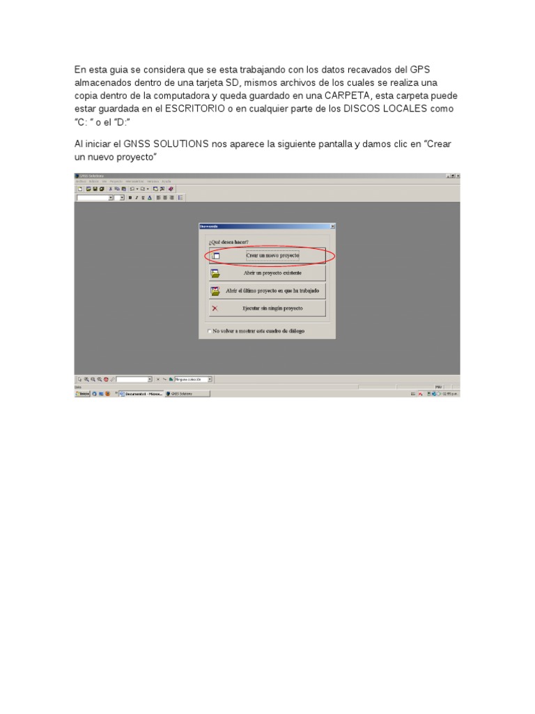 Post Proceso en Gnss Solutions | PDF | Point and Click | Archivo de ...