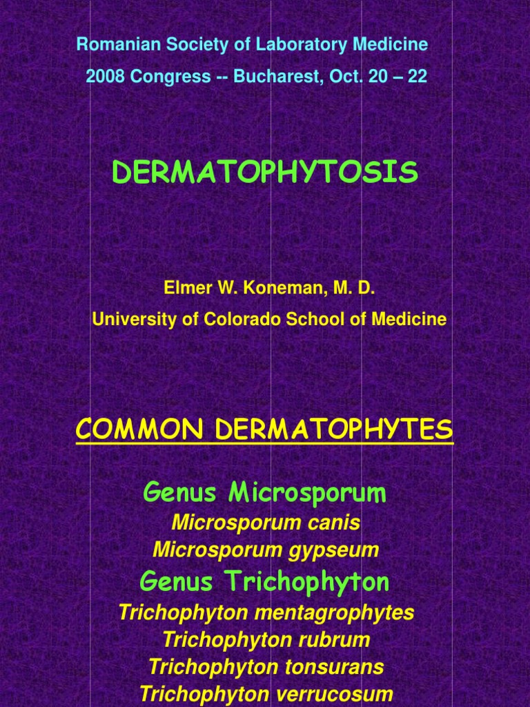 4 Dermatophytes | PDF | Animal Diseases | Diseases And Disorders