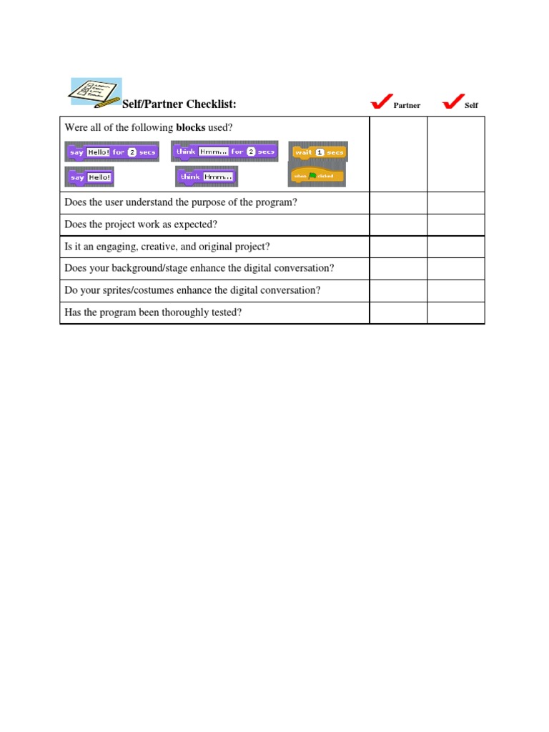 Conversation Checklist | PDF