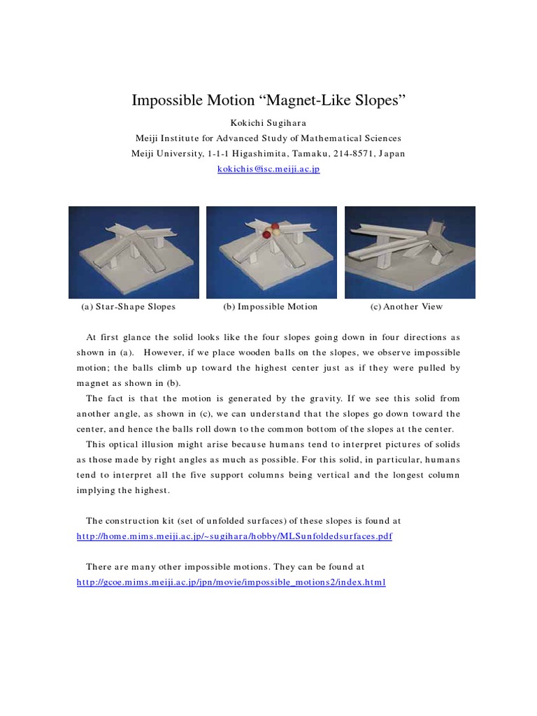 Impossible Motion by K Sugihara | PDF
