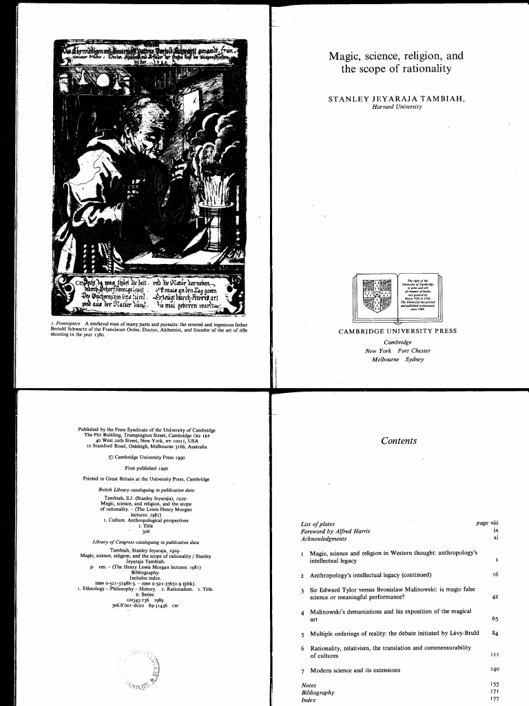 TAMBIAH, Stanley. Magic Science Religion and The Scope of Rationality | PDF