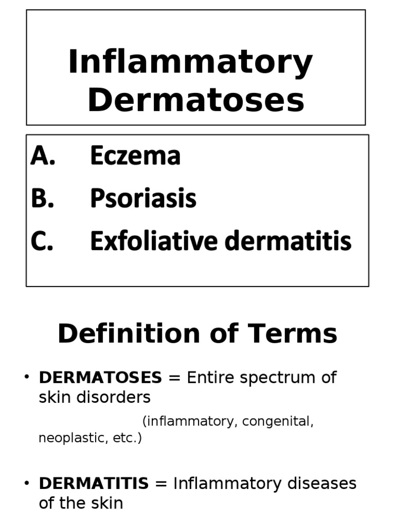 HANDOUT 3Y Inflammatory Dermatoses 5-28-2012 | PDF | Psoriasis | Dermatitis