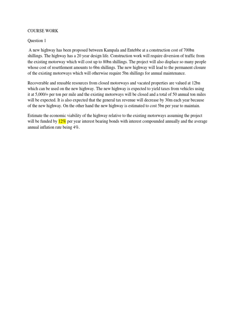 Project Viability Assessment Worked Example | PDF | Net Present Value ...