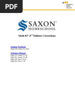 Saxon Math 8 7 Tests | PDF