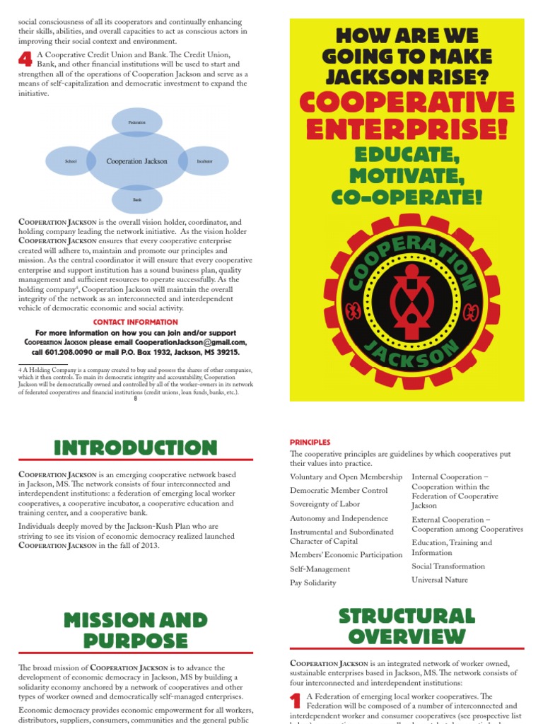 Cooperation Jackson Pamphlet | PDF | Cooperative | Socialism