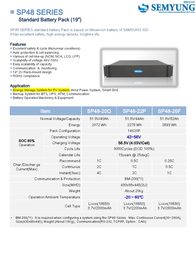 Battery Pack Specificationsweq | PDF | Lithium Ion Battery | Battery ...