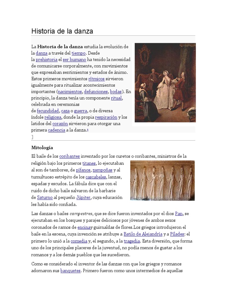 Historia de La Danza | PDF | Folklore | Las artes escénicas