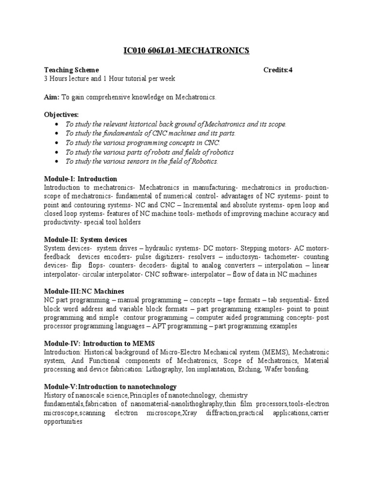 Introduction to Mechatronics: A Comprehensive Overview of the ...