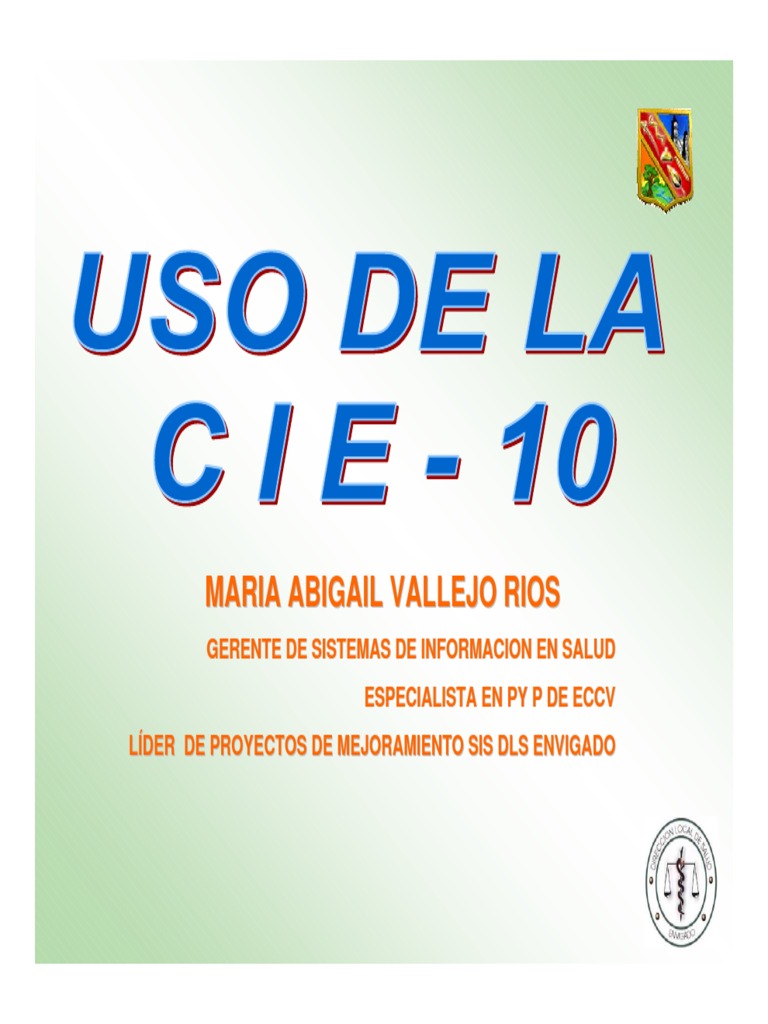 Cie 10 | PDF | Epidemiología | Especialidades Medicas