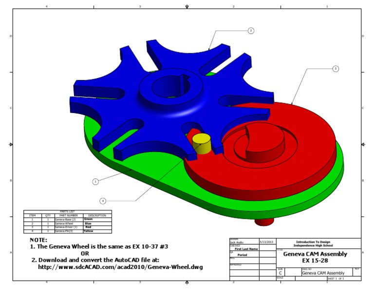 Geneva Cam Assembly | PDF