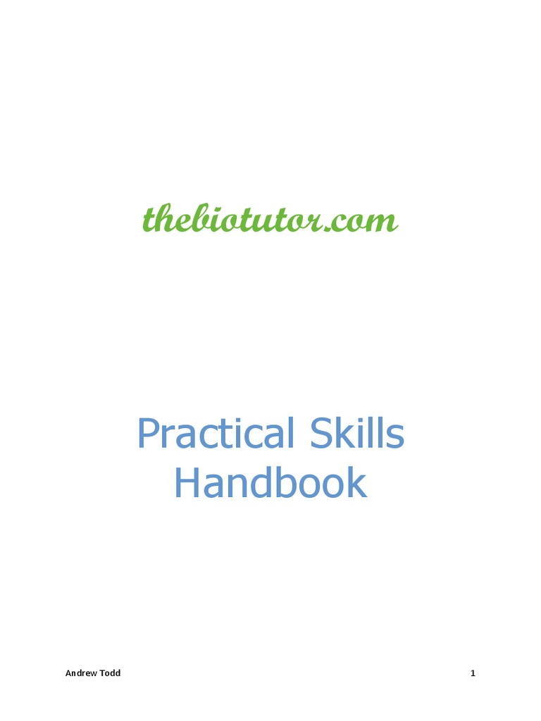 Practical Skills Handbook for Biology | PDF | Absorbance | Cartesian ...