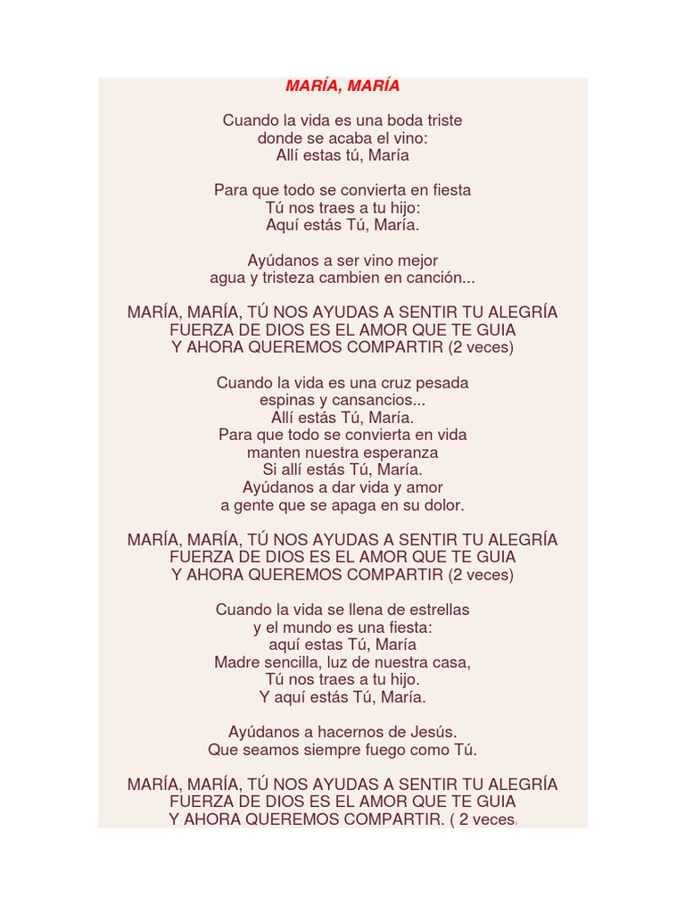 Letra MARÍA | PDF