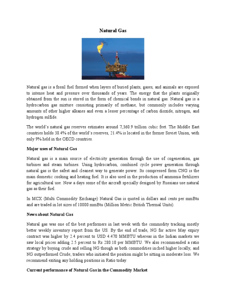 Major Uses of Natural Gas | PDF | Natural Gas | Fuels