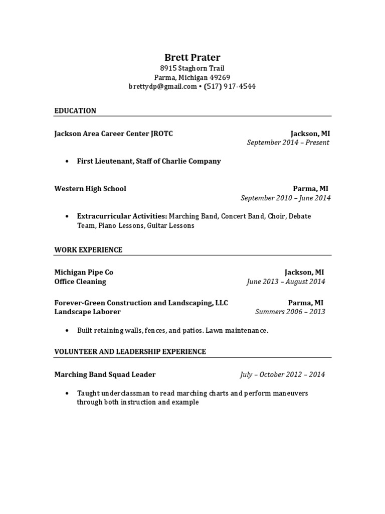 Brett Resume | PDF | Career & Growth