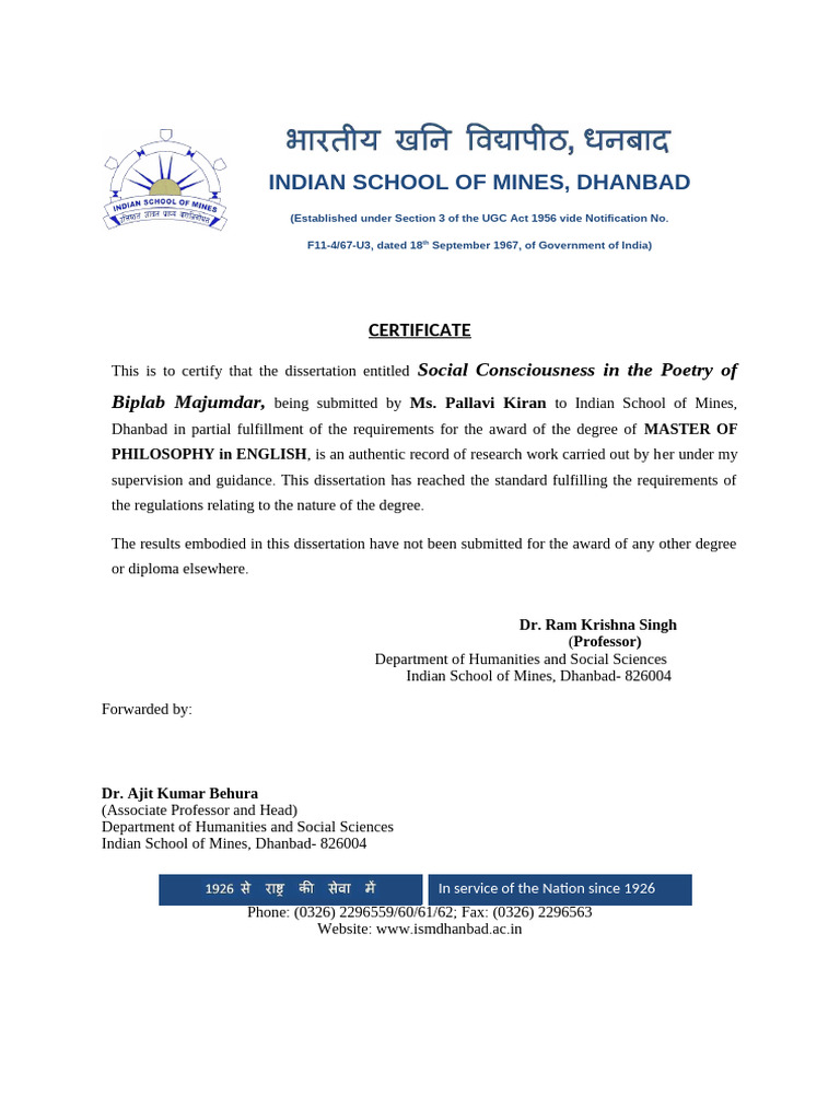 Certificate | PDF | Thesis | Academic Degree