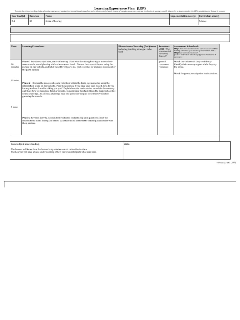 3rd Lep | PDF | Language Arts & Discipline