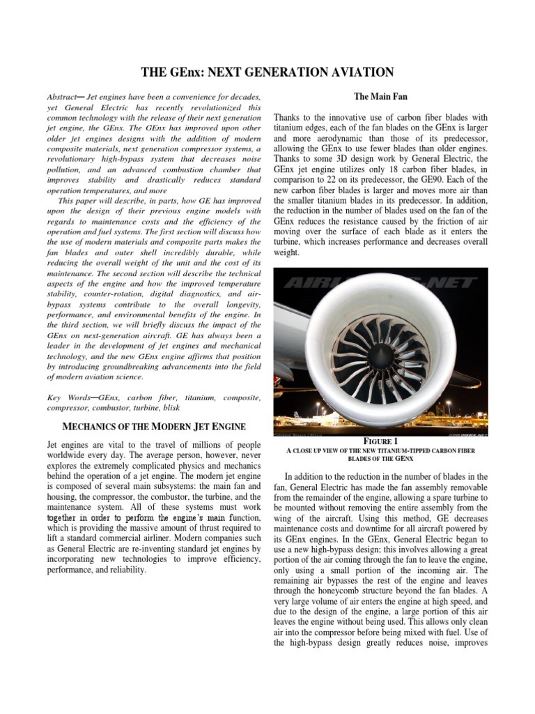 GEnx Engine: Innovations in Aviation | PDF | Jet Engine | N Ox