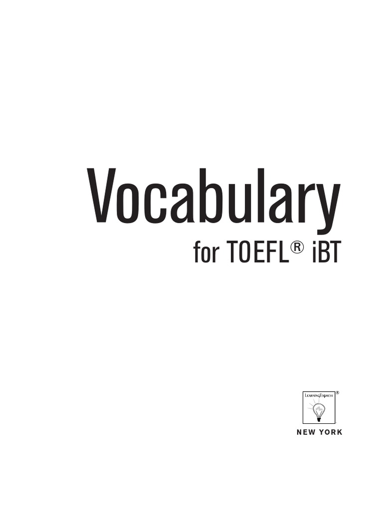 Vocabulary: For TOEFL iBT | PDF