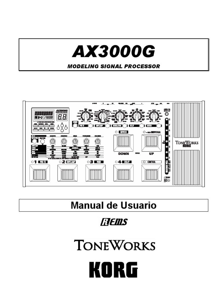 Manual Korg AX3000G | PDF | Diodo emisor de luz | Auriculares