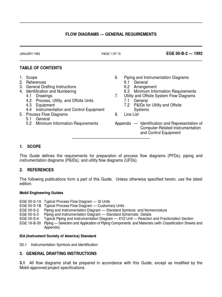 Flow Diagrams - General Requirements: JANUARY 1992 Page 1 of 15 ...