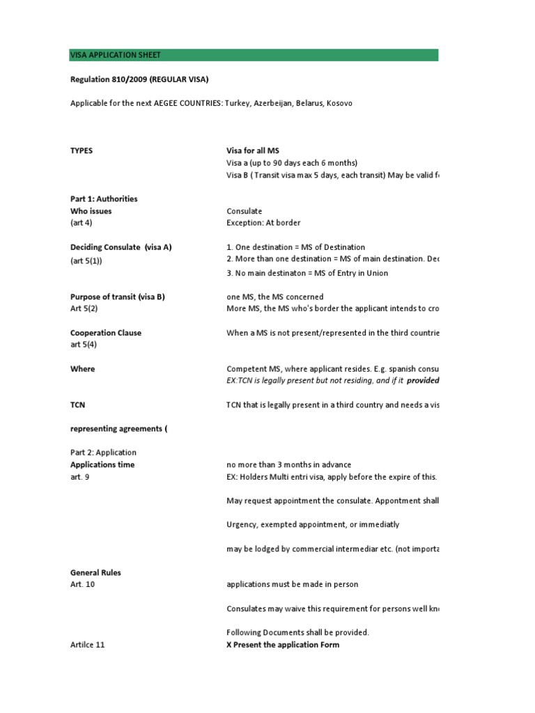 Visa Info and Facilitation Agreements | PDF | Travel Visa | Identity ...
