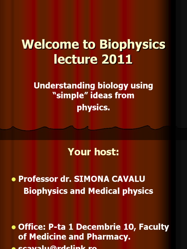 Understanding Biology Through Physics: An Introduction to Biophysics ...