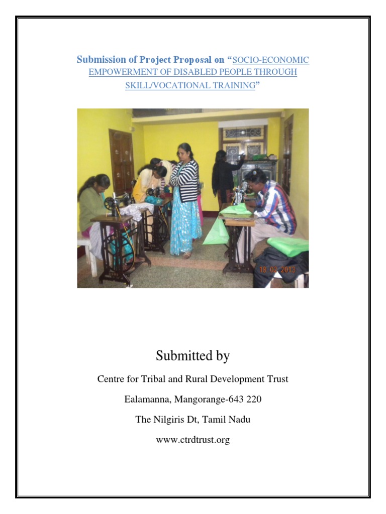 Disability Project Concept Note Ctrd Trust Pdf Empowerment