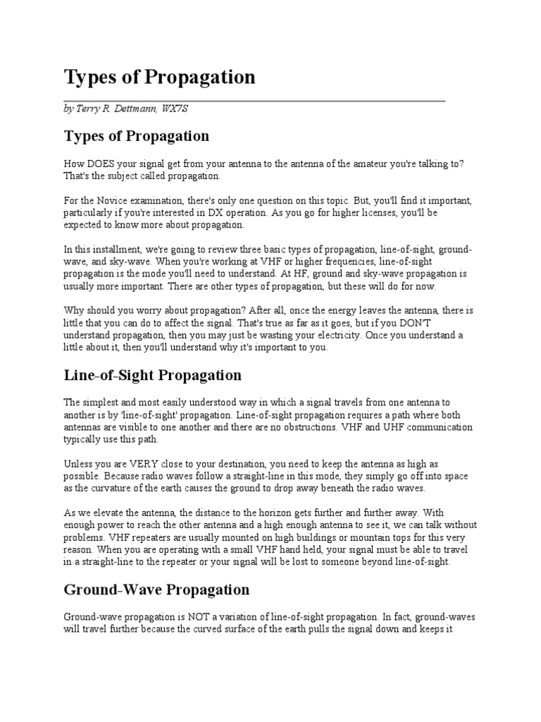 Understanding Radio Wave Propagation | PDF | Radio Propagation | Ionosphere