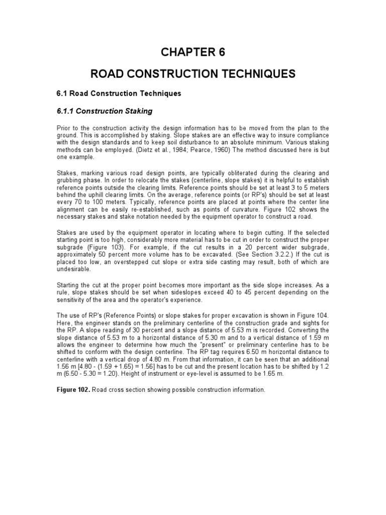Chapter 6 Road Construction Techniques | PDF | Road | Soil
