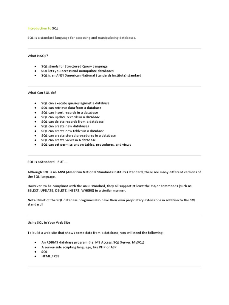 SQL Tips | PDF | Sql | Databases