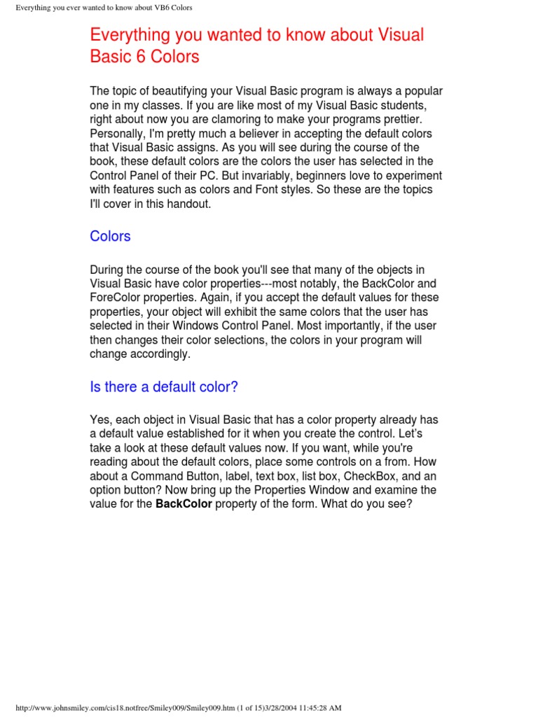 Color VB6 | PDF | Rgb Color Model | Pixel