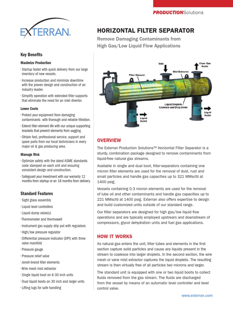 Filter Separator English Letter | PDF | Chemical Engineering ...