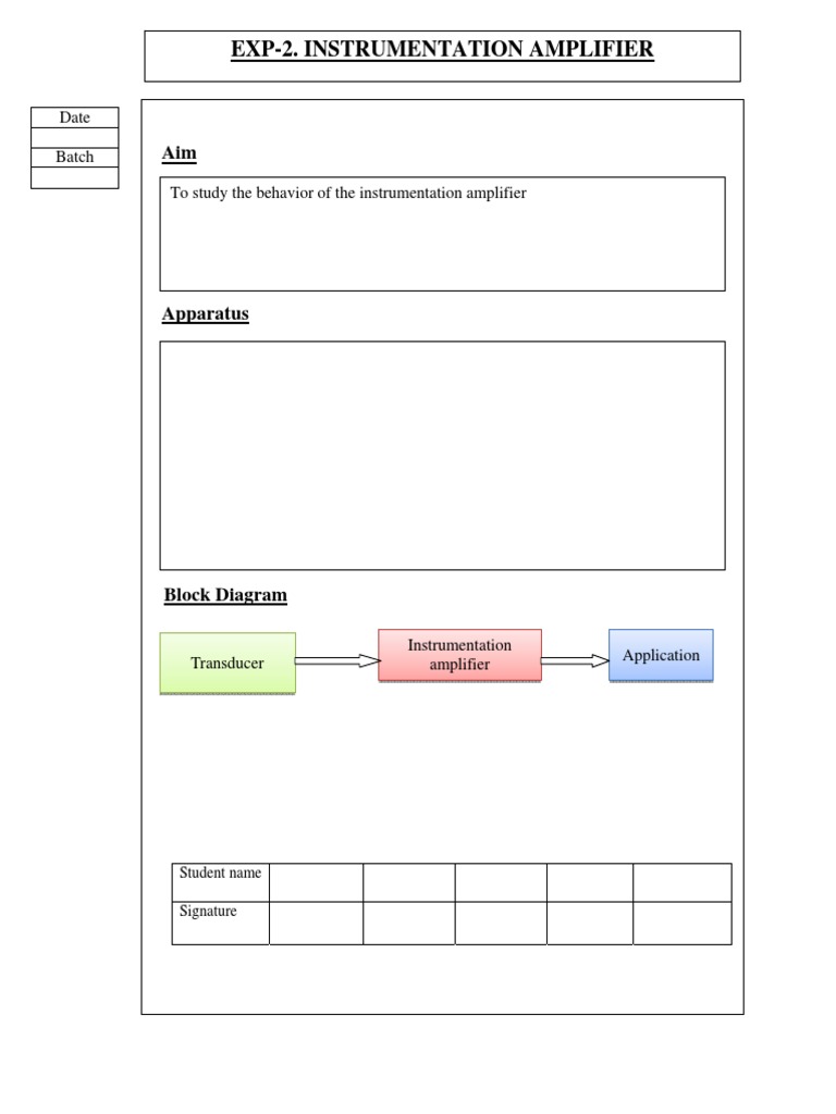2.instrumentation Amplifier | PDF | Amplifier | Operational Amplifier