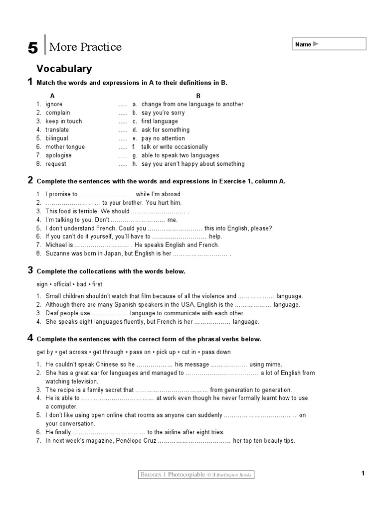 Brg1 AIO More Prac 5 | PDF | Ellipsis | Linguistics