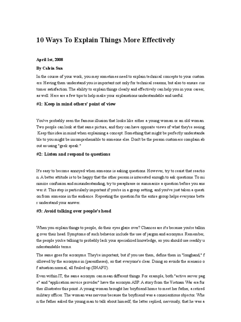 10 Ways To Explain Things More Effectively | PDF | Analogy | Concept