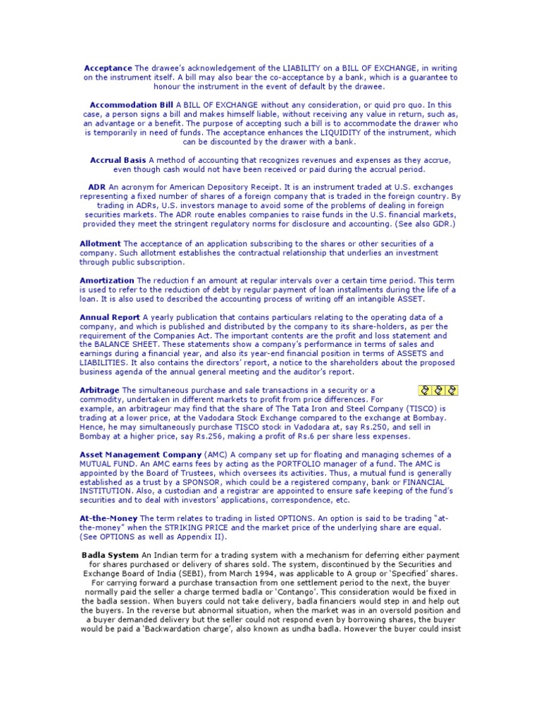 Badla System An Indian Term For A Trading System With A Mechanism For ...