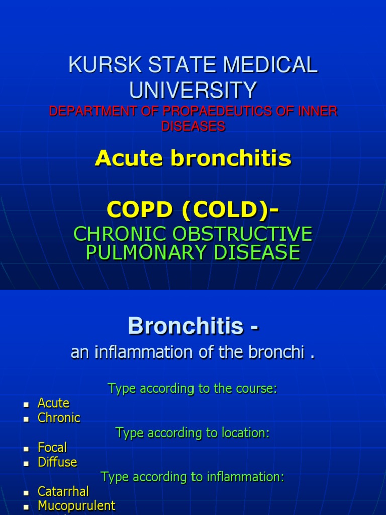 Acute & Chronic Bronchitis & COPD | PDF | Bronchitis | Chronic ...