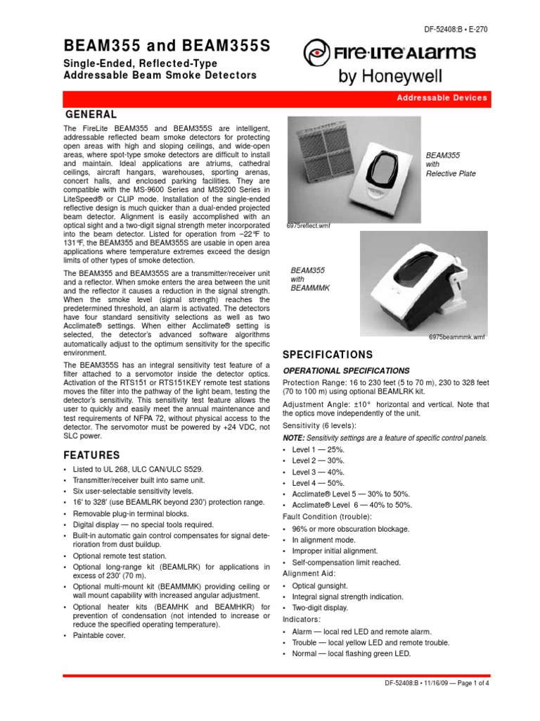 BEAM355 and BEAM355S: Single-Ended, Reflected-Type Addressable Beam ...