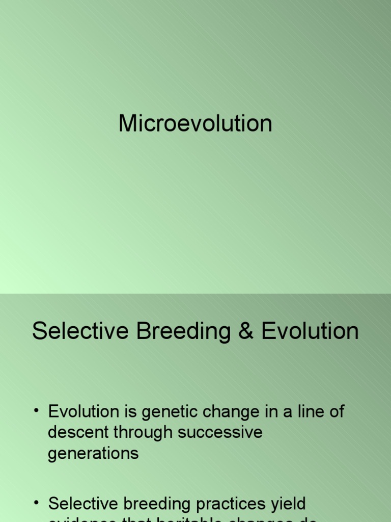 Microevolution | PDF