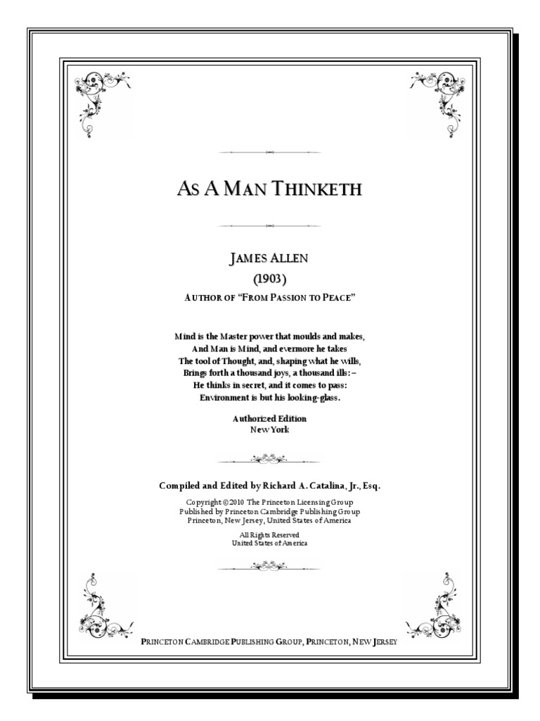 As A Man Thinketh | PDF | Virtue | Books