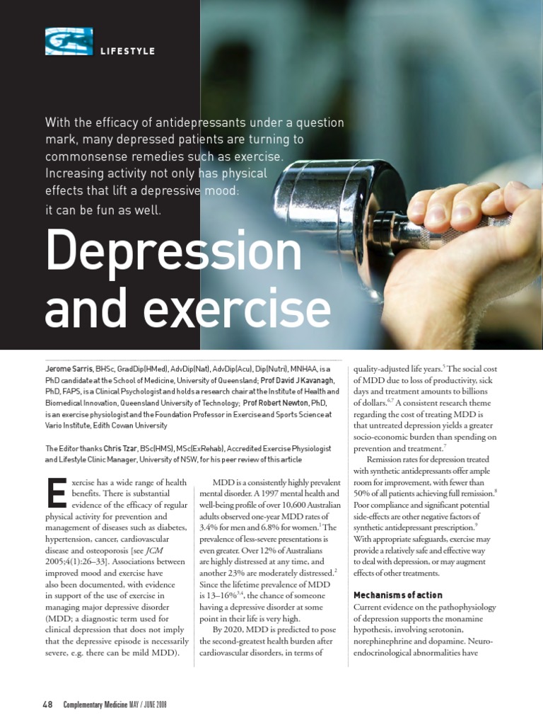 Exercise and Depression | PDF | Major Depressive Disorder | Aerobic ...