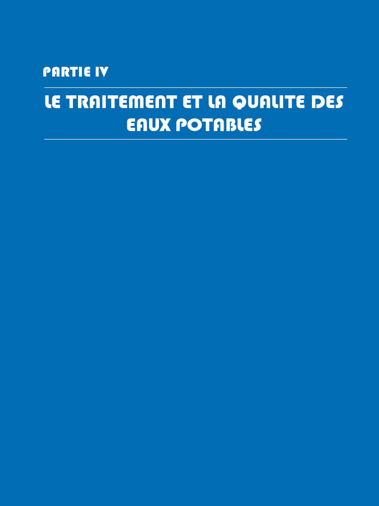 Les Traitement Et La Qualité Des Eaux Potables | PDF | Water Resources ...
