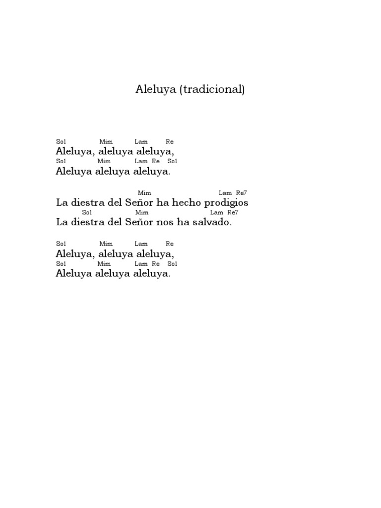 Aleluya Tradicional | PDF