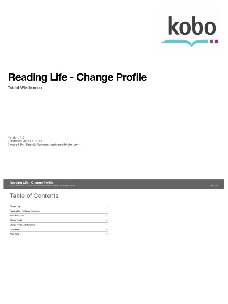 Reading Life - Change Profile | PDF | Computing | Software