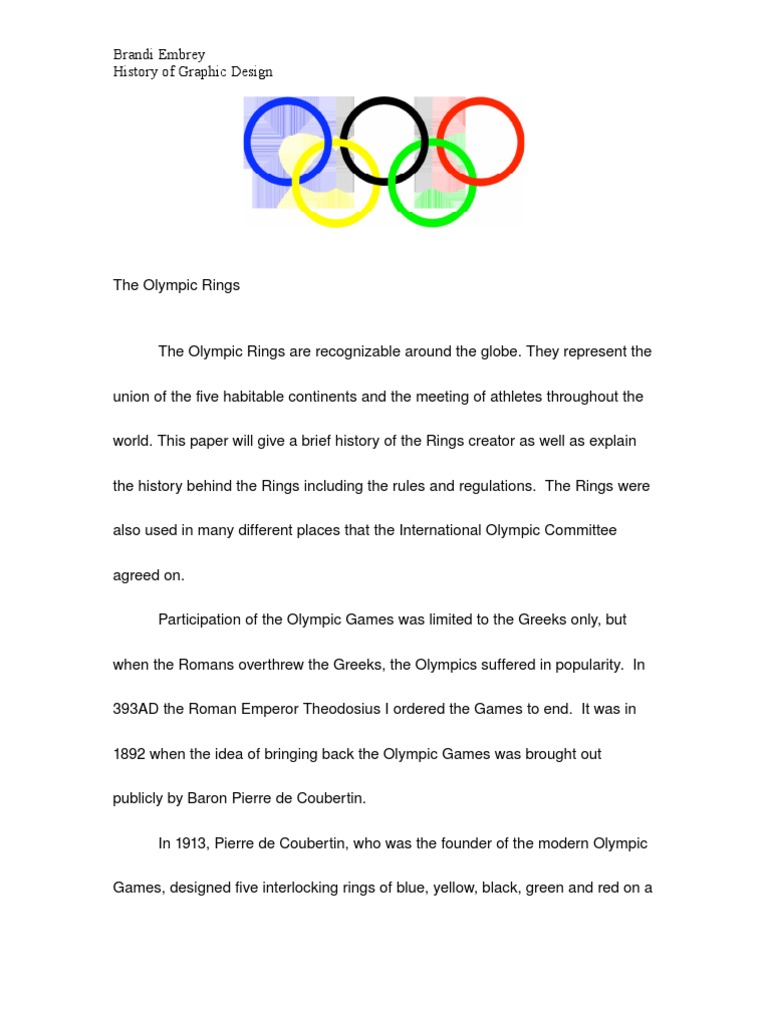 Olympic Rings | PDF | Olympic Games | Sports Competitions