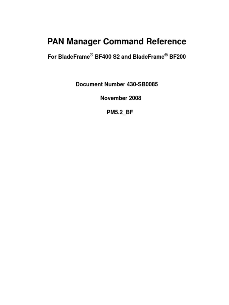 PAN Manager Command Reference | PDF | User (Computing) | Command Line Interface