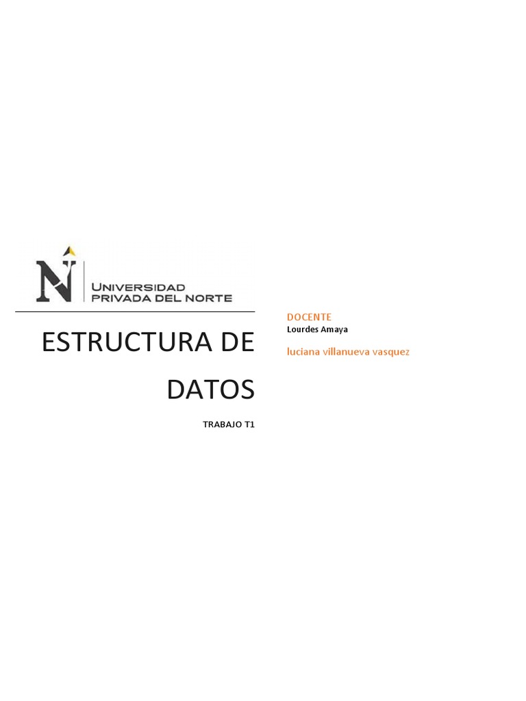 Estructura de Datos t1 | PDF | C ++ | Cadena (informática)