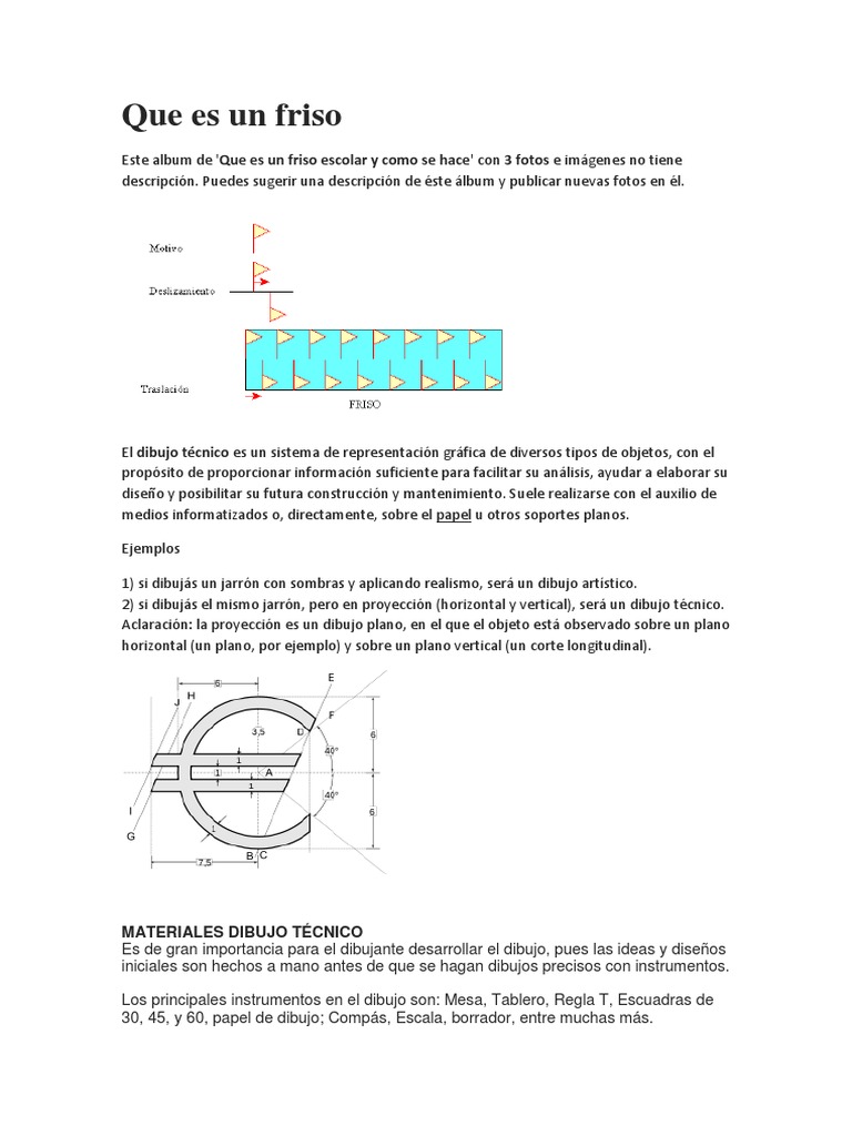 Que Es Un Friso | PDF | Dibujo | Dibujo técnico