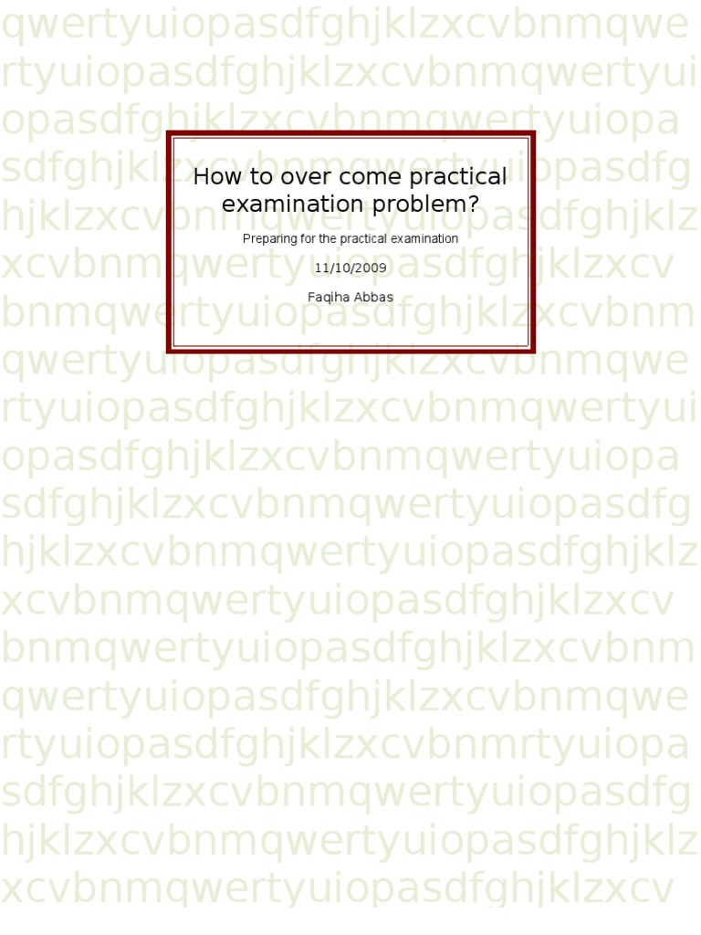 How To Over Come Practical Examination Problem | PDF | Technology ...